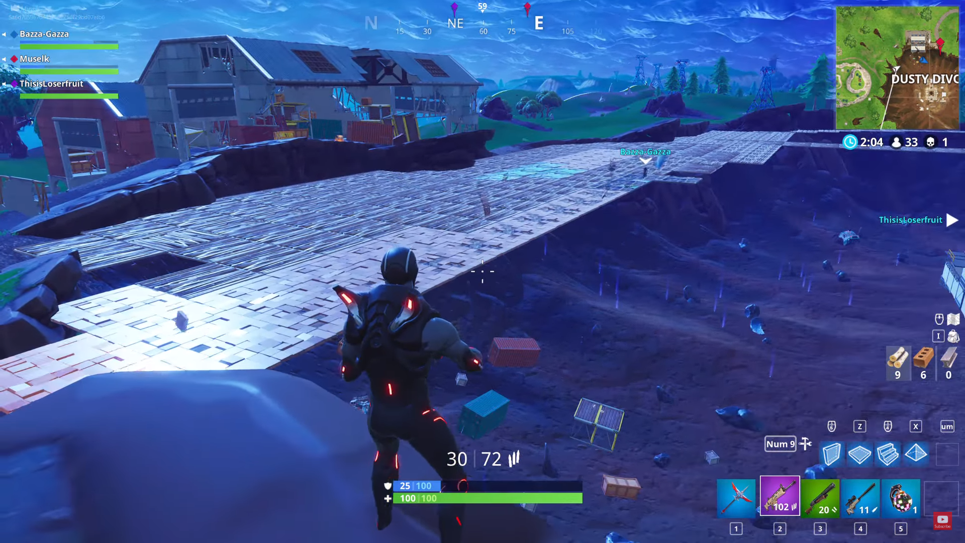 Fortnite Battle Royale Players Cover Entire Dusty Divot Crater